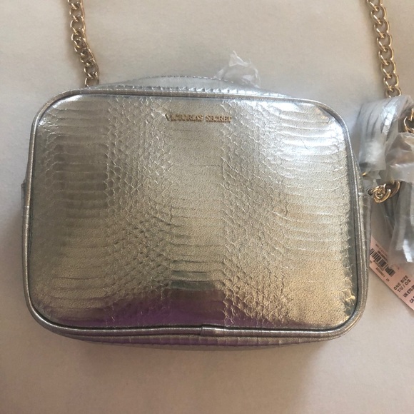 Victoria's Secret | Bags | Victorias Secret Silver Crossbody Handbag ...